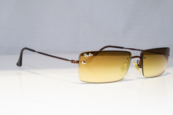 RAY-BAN Mens Vintage Designer Sunglasses Brown Rectangle RB 3199 014/8 ...