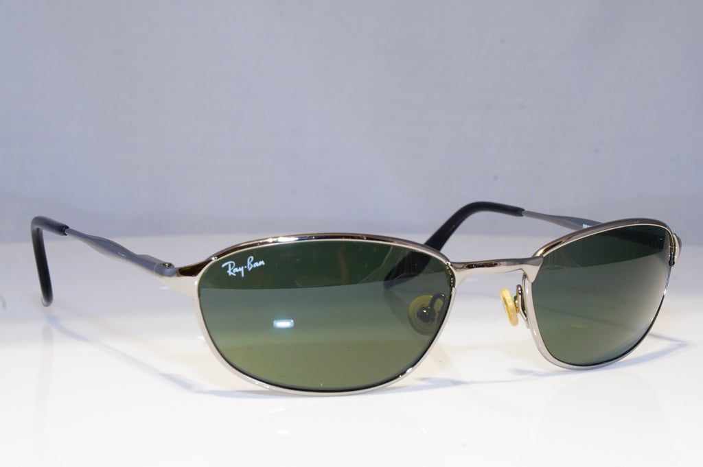 RAY-BAN Mens Vintage 1990 Designer Sunglasses Silver FLIGHT RB 3023 W2 ...