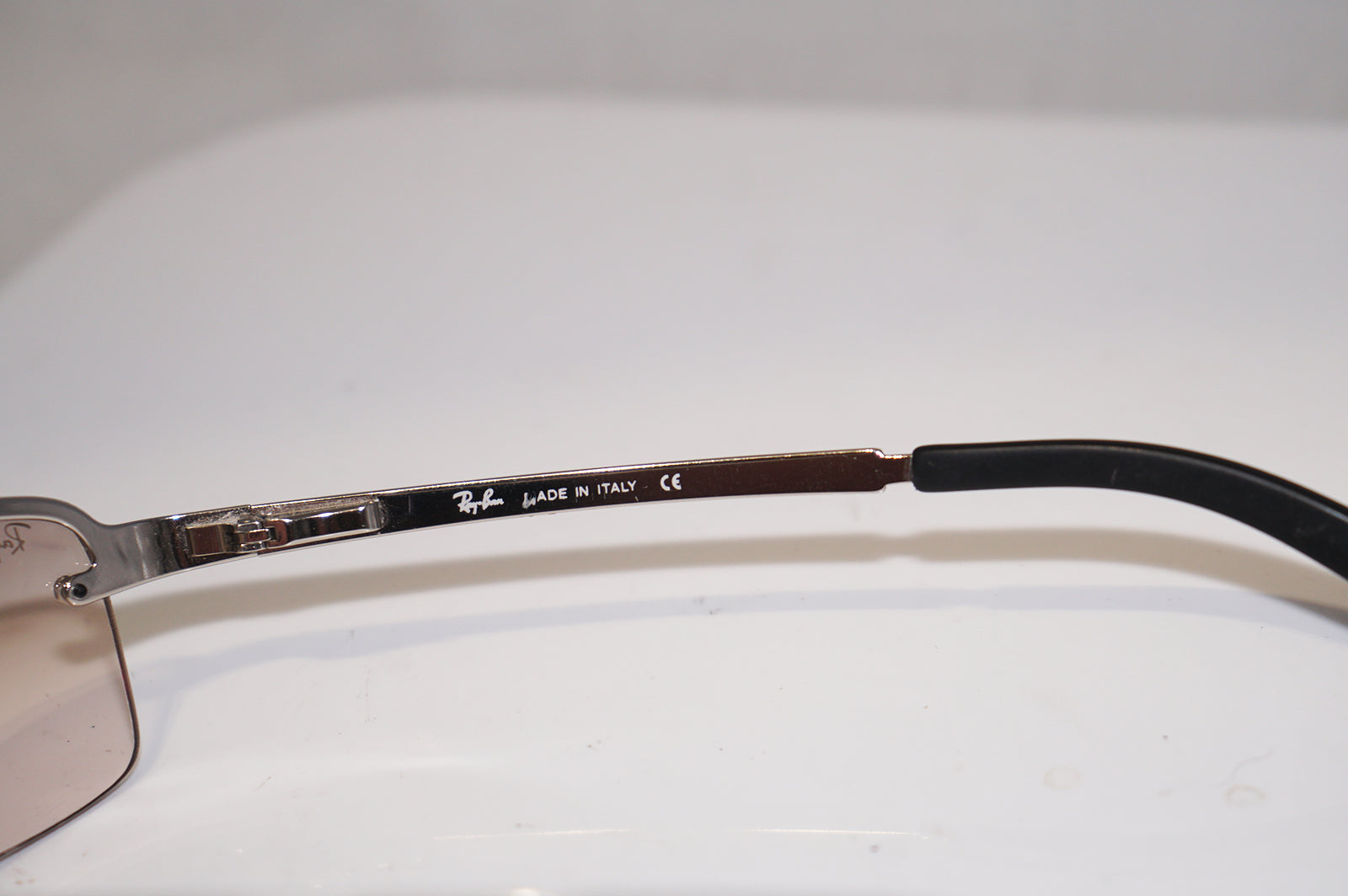 RAY-BAN Vintage Mens Designer Sunglasses Silver Rectangle RB 3217 003 ...