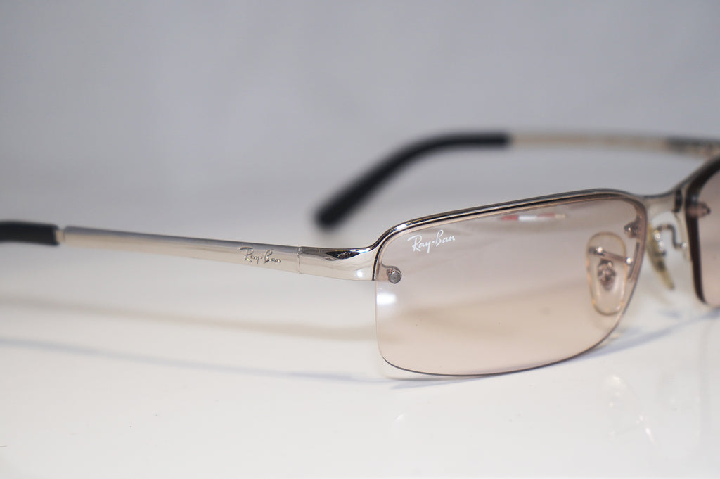 RAY-BAN Vintage Mens Designer Sunglasses Silver Rectangle RB 3217 003 ...