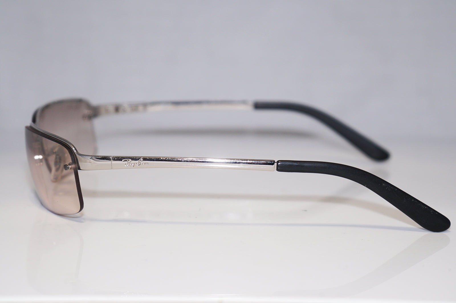 RAY-BAN Vintage Mens Designer Sunglasses Silver Rectangle RB 3217 003 ...