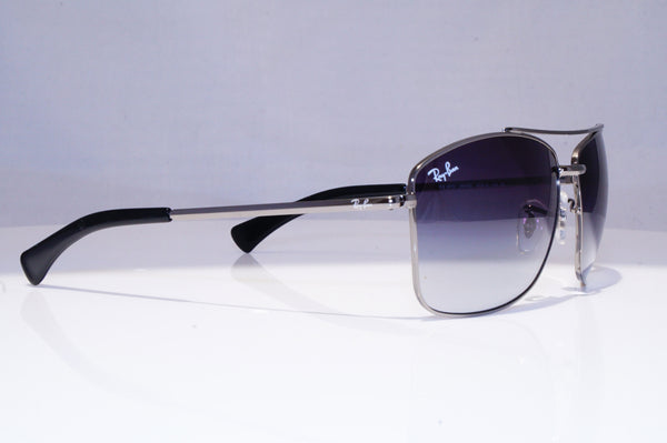 RAY-BAN Mens Boxed Designer Sunglasses Silver Wrap RB 3476 004/8G 1852 ...