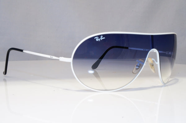 RAY-BAN Mens Womens Boxed Designer Sunglasses White Shield RB 3520 032 ...
